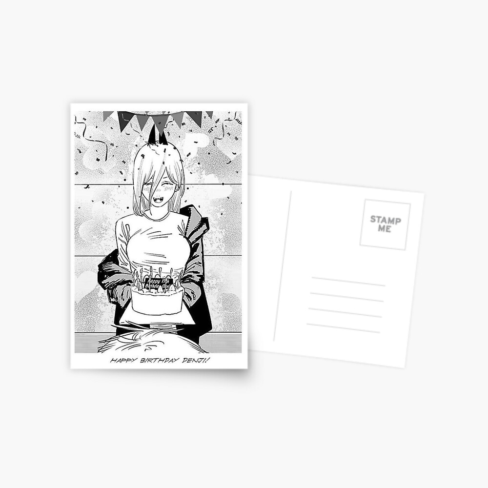 "Power 'Happy Birthday' Manga Panel - Chainsaw Man" Postcard by ...