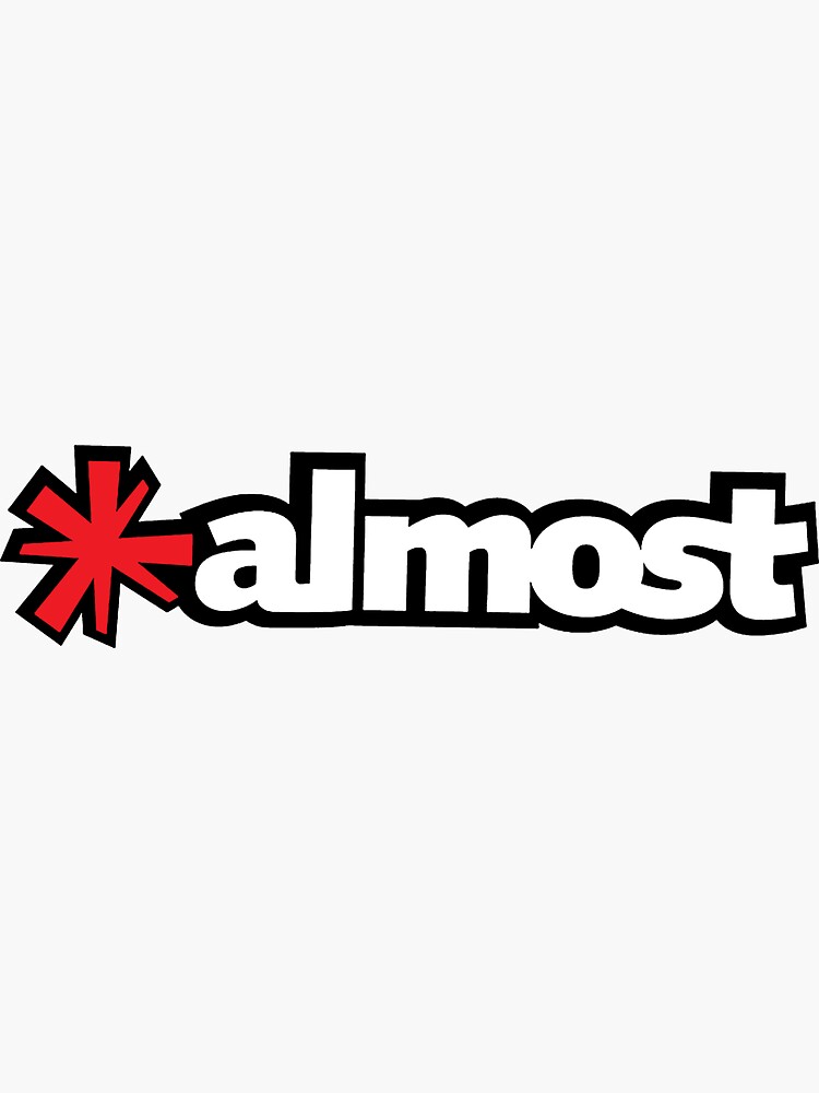 "SKATEBOARD - "ALMOST"LOGO" Sticker for Sale by Suehepard710 | Redbubble
