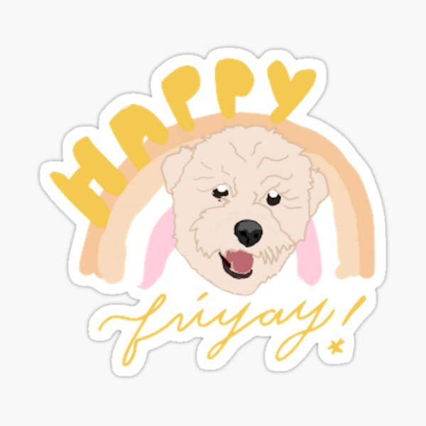 "Happy Friyay!" Sticker for Sale by HoneyBooDesigns | Redbubble