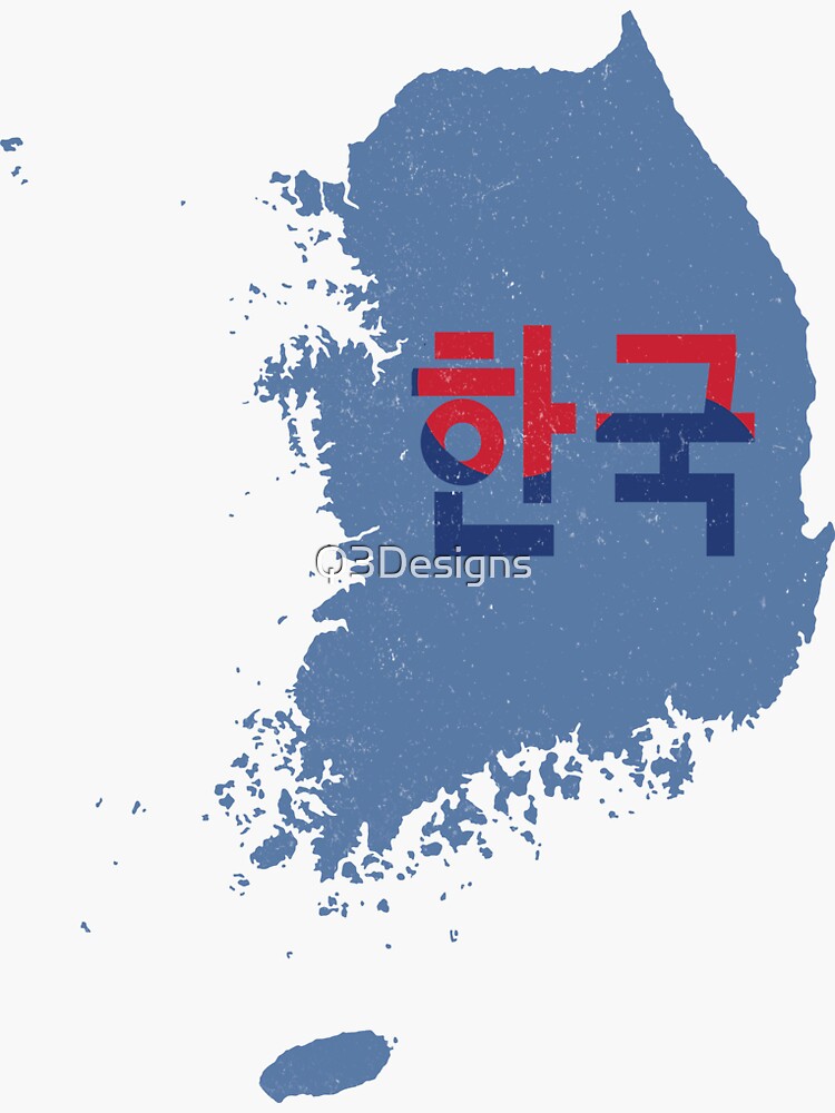 "South Korea Sticker" Sticker by Q3Designs | Redbubble