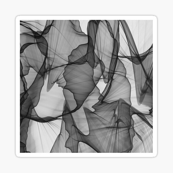 "Beautiful Abstract Black And Grey Art" Sticker by InsideBear | Redbubble