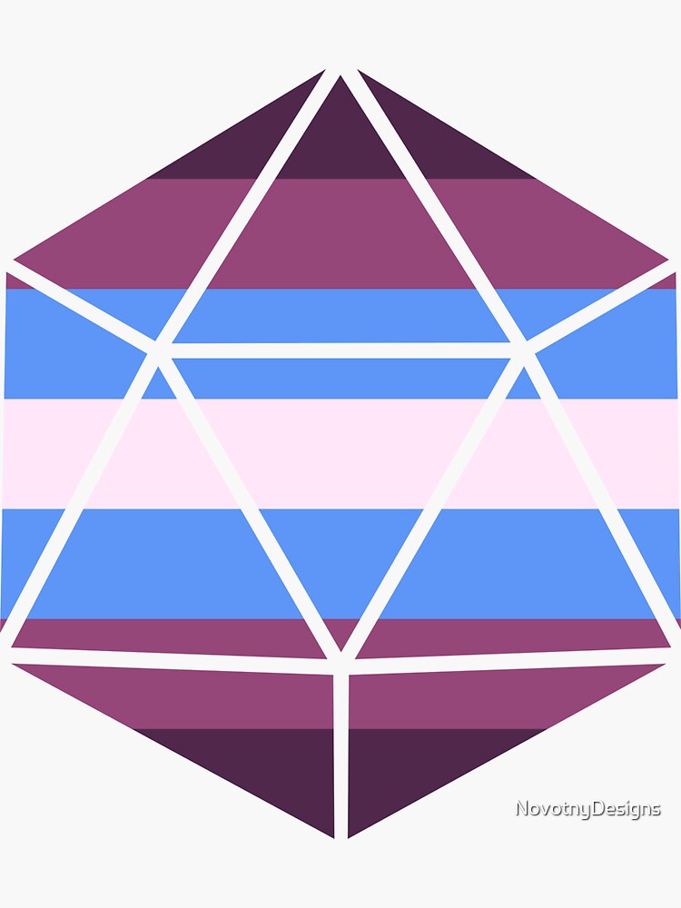 "Gender Nonconforming Pride Flag D20" Sticker by NovotnyDesigns | Redbubble