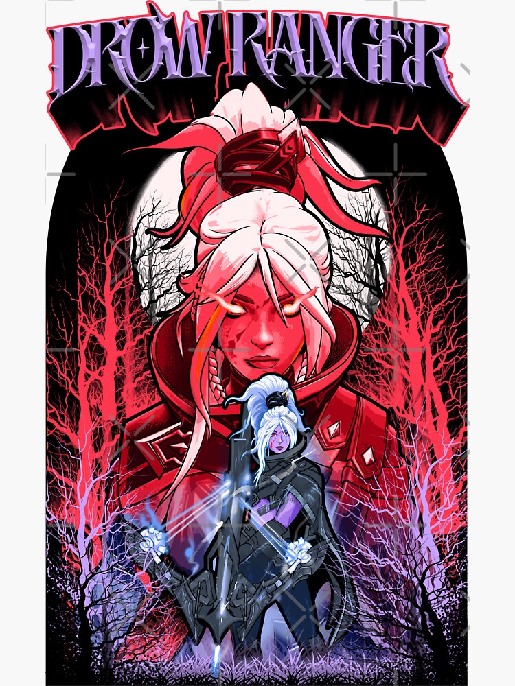 "Drow Ranger Arcana" Sticker for Sale by chanong | Redbubble