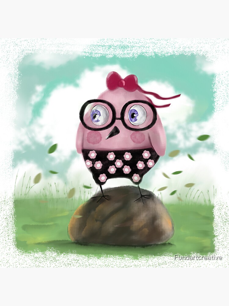 "Pink Bird." Sticker for Sale by Fundartcreative | Redbubble