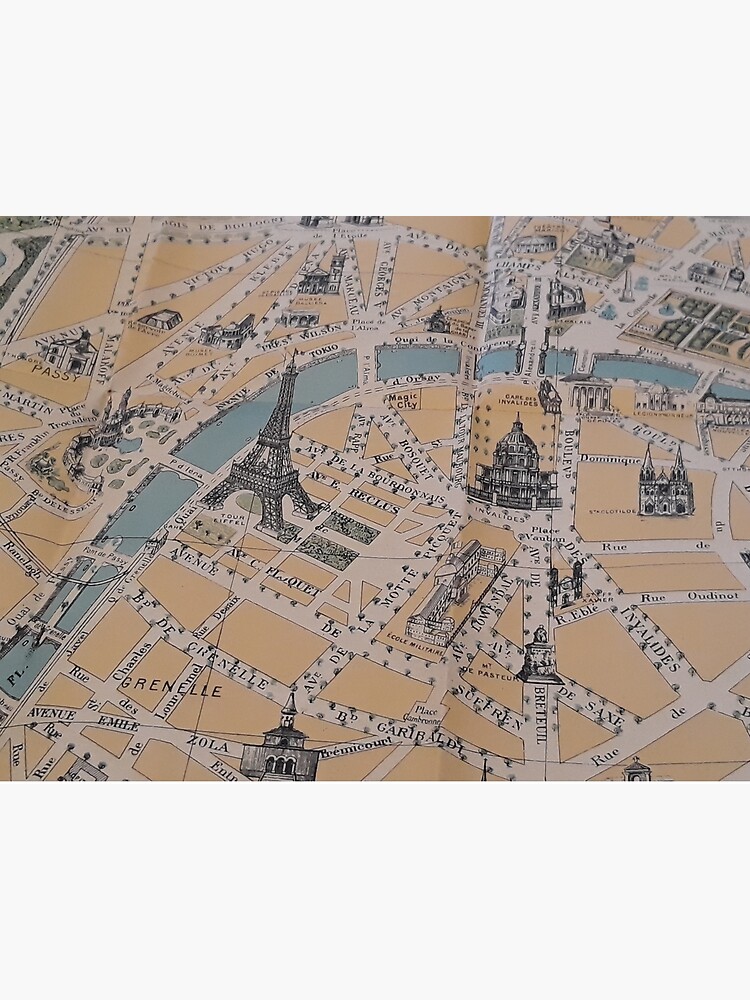 "Paris map form 1899" Poster for Sale by BubbleofNature | Redbubble