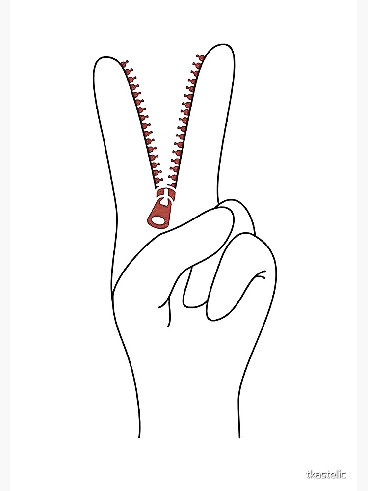 "Finger zipper" Poster for Sale by tkastelic | Redbubble