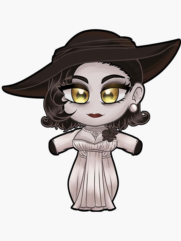 "Chibi of the Day Lady Dimitrescu" Sticker by Li-Spade | Redbubble