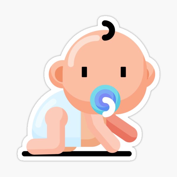 "Cute baby with pacifier" Sticker for Sale by simplestore22 | Redbubble