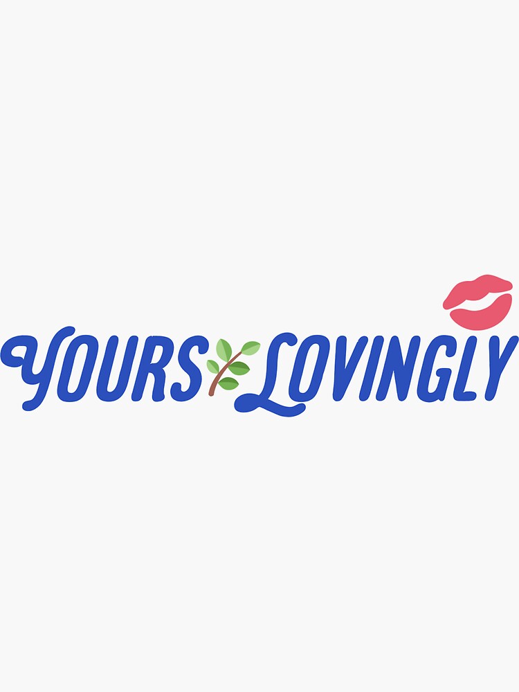 "Yours Lovingly Logo " Sticker for Sale by Rida786786 | Redbubble