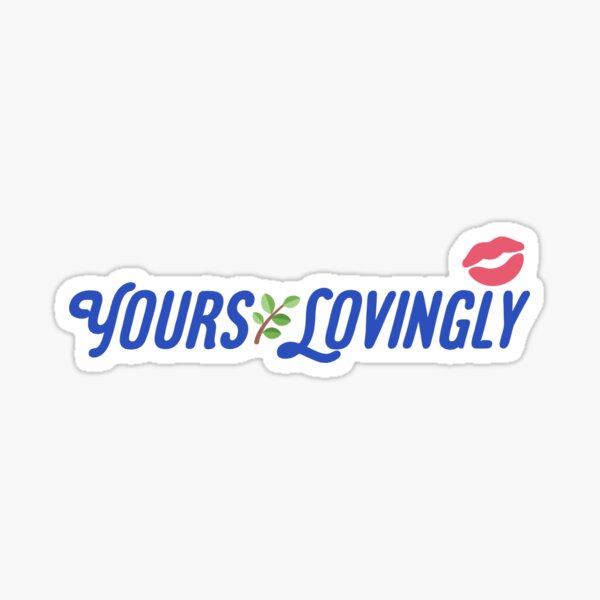 "Yours Lovingly Logo " Sticker for Sale by Rida786786 | Redbubble