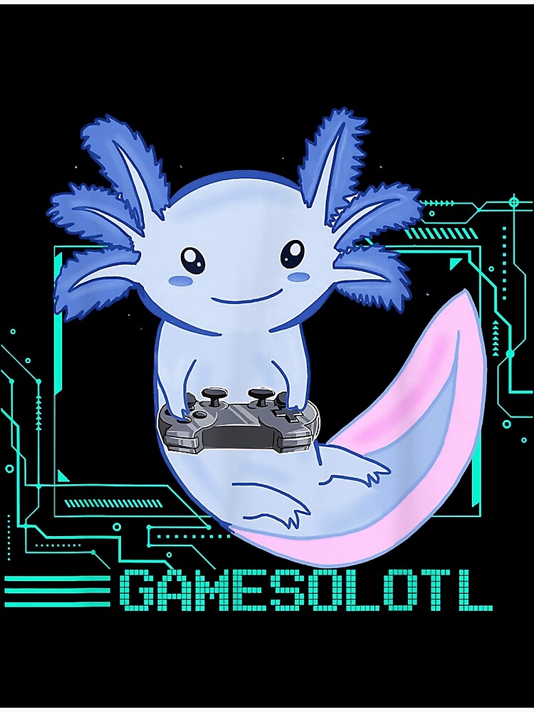 "Gamesolotl Gamer Axolotl Fish Playing Video Games Lizard" Photographic ...