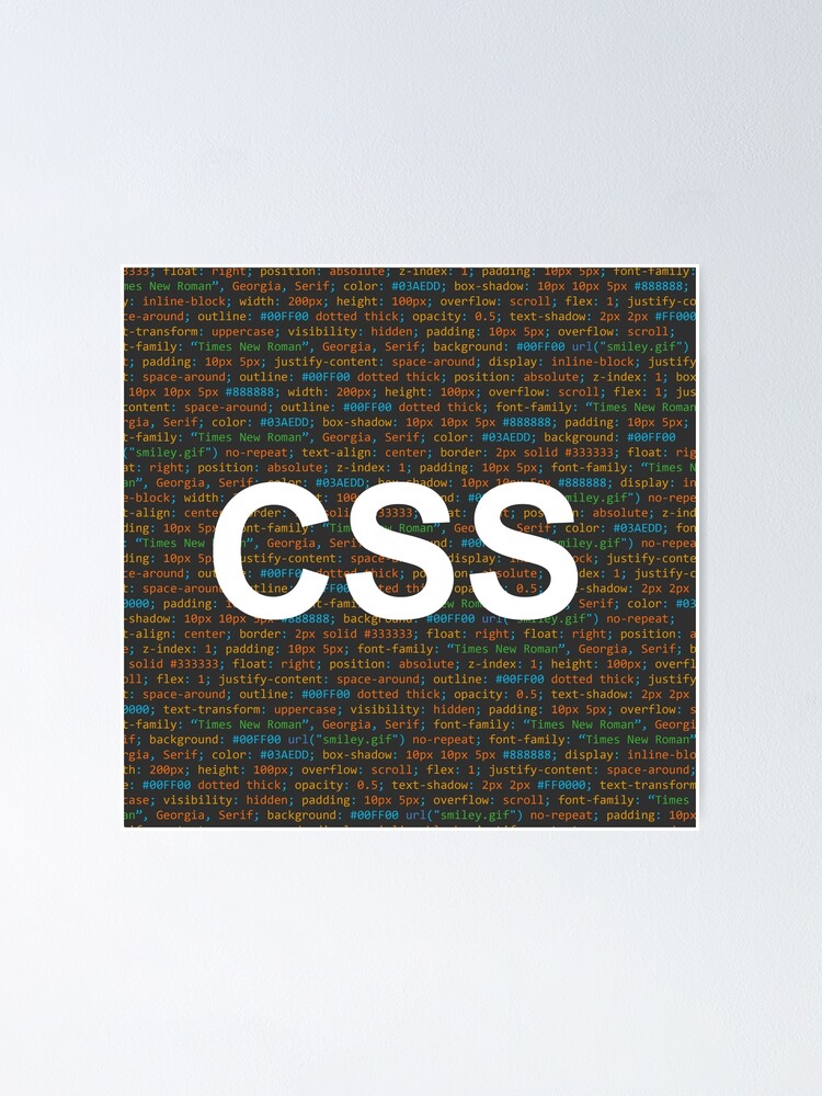 "CSS" Poster for Sale by SpaceLake | Redbubble