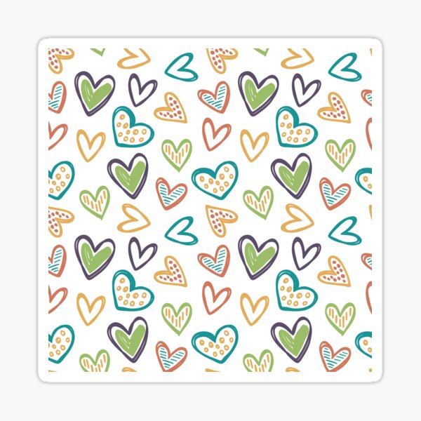 "Heart Pattern Design" Sticker by Graphica707 | Redbubble