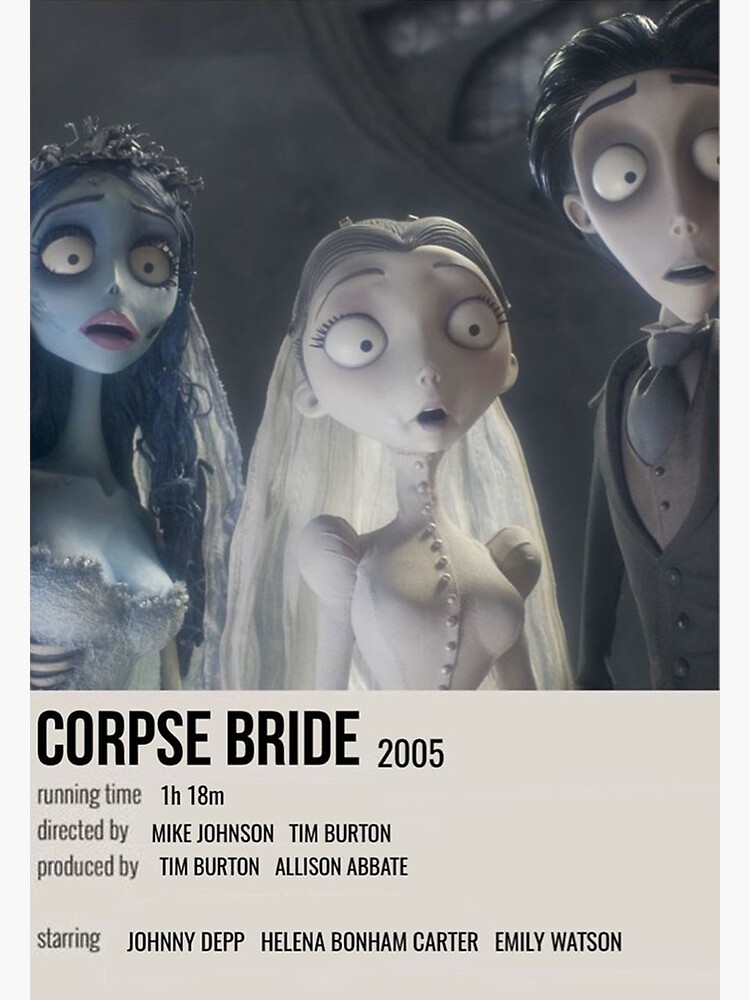 "Corpse Bride Movie Poster" Poster for Sale by hegwoodbob | Redbubble