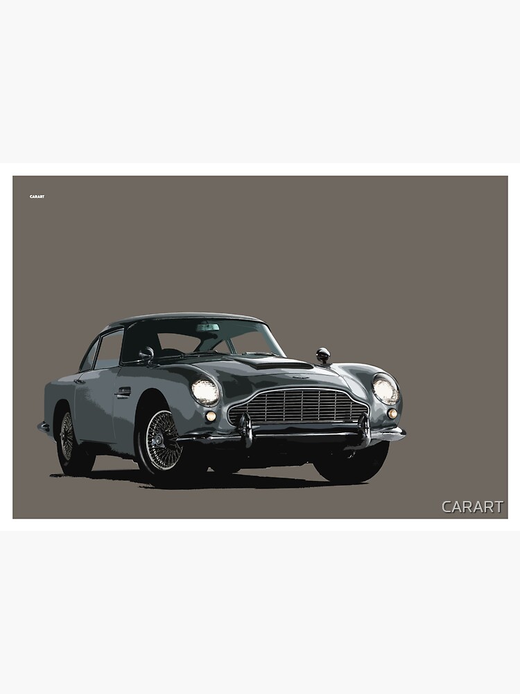 "Aston Martin DB5" Sticker for Sale by CARART | Redbubble