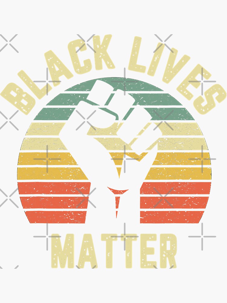 "Black Lives Matter Cool Retro Design for BLM" Sticker for Sale by ...