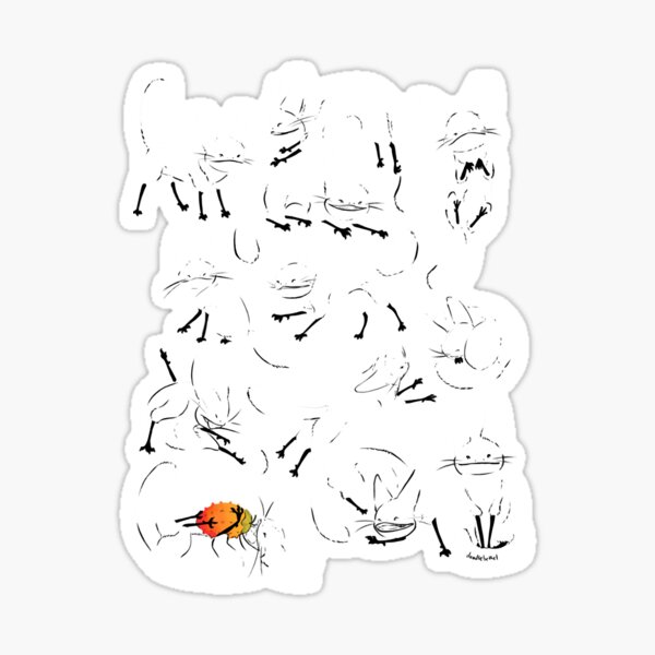 "White-Loth-Cat" Sticker by particiaze28 | Redbubble