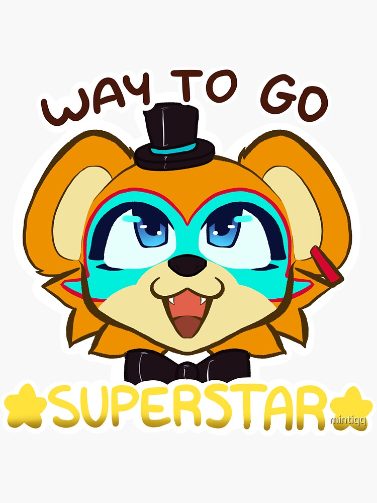 "FNAF security breach glamrock freddy chibi" Sticker for Sale by ...