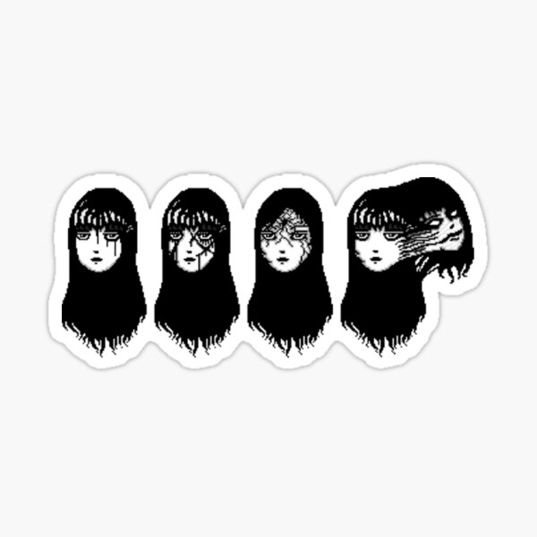"Pixel Tomie" Sticker by Vitsinsvyatosla | Redbubble
