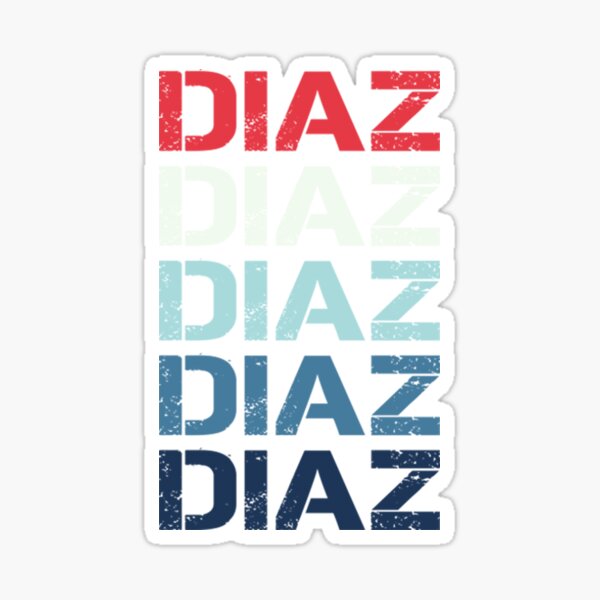 "Diaz Name Classic Vintage Retro Name" Sticker for Sale by JoelYoung16 ...