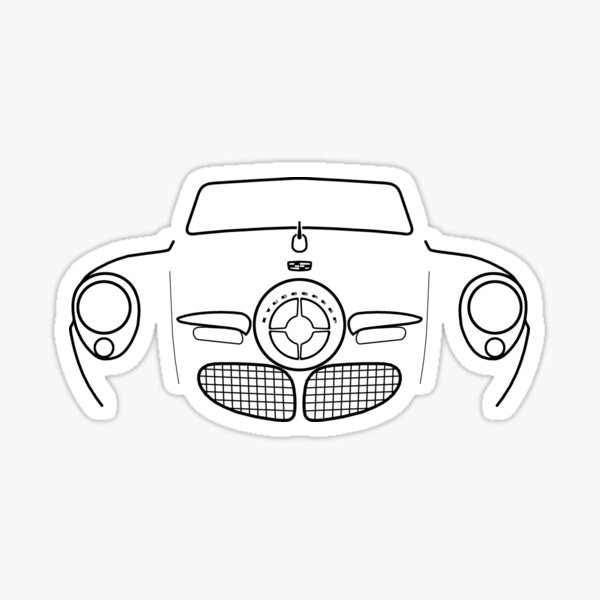 "Studebaker Champion 1950 classic car black outline graphic " Sticker ...