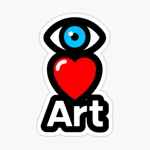 "i love Art" Sticker for Sale by MisterSquid | Redbubble