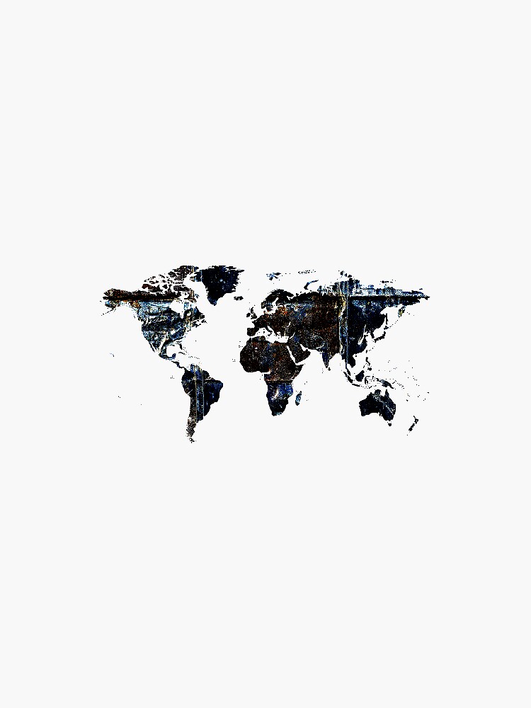 "vintage world map sticker" Sticker by 2MB- | Redbubble