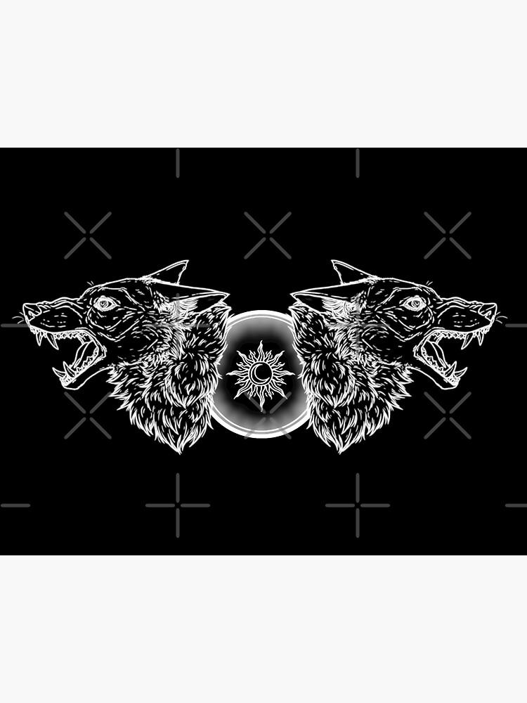 "sun/moon wolf - aforceofart" Sticker for Sale by aforceofart | Redbubble