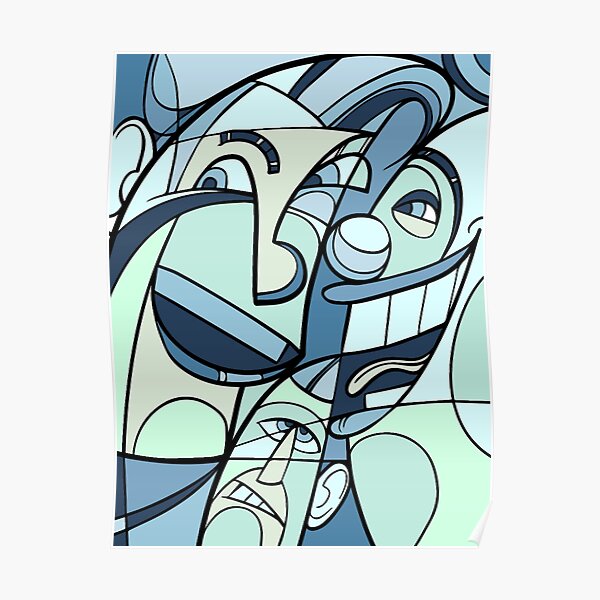 "portrait cubism" Poster for Sale by MGphotoart | Redbubble