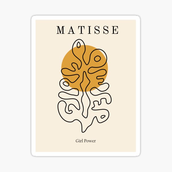 "Style of Henri Matisse - Girl Power - Lithography" Sticker for Sale by ...