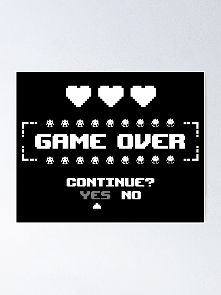 "Retro video game Game Over" Poster for Sale by Macphisto71 | Redbubble