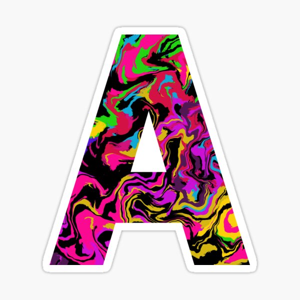 "Letter A Sticker" Sticker by WoollyOrbit2000 | Redbubble