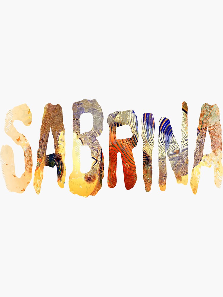 "Sabrina girls name colourful design" Sticker by Areashor | Redbubble