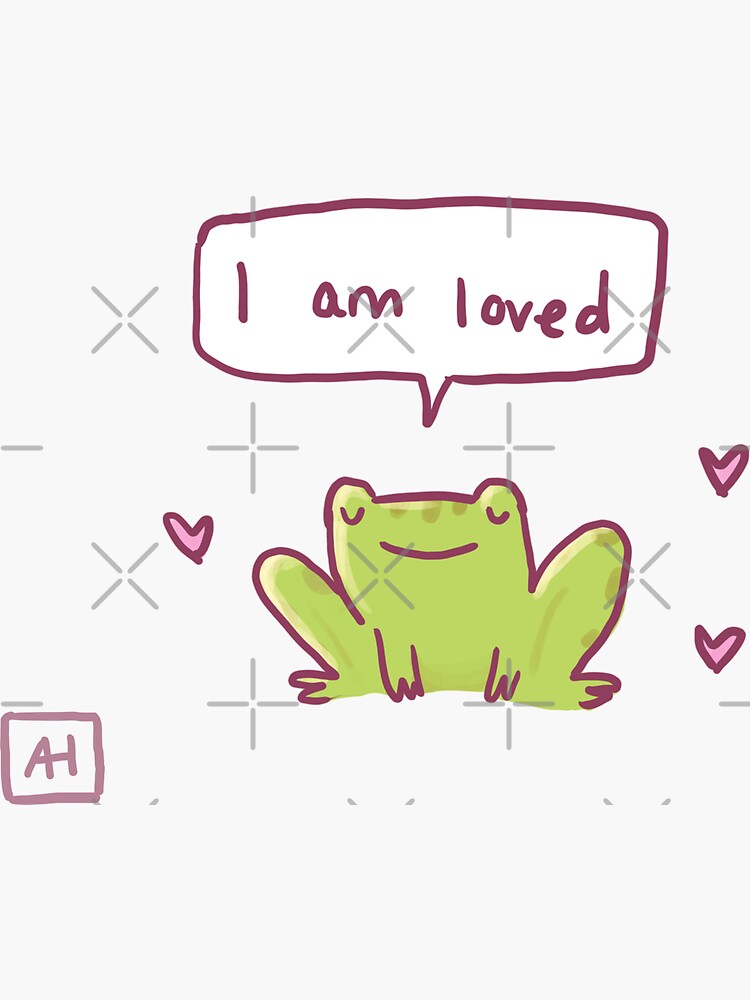 "Positive Frog" Sticker for Sale by whydocowsfall | Redbubble