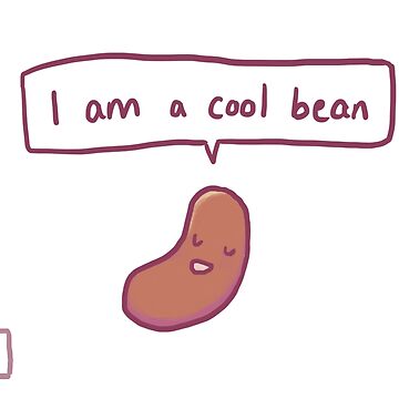 "Positive Bean" Sticker for Sale by whydocowsfall | Redbubble