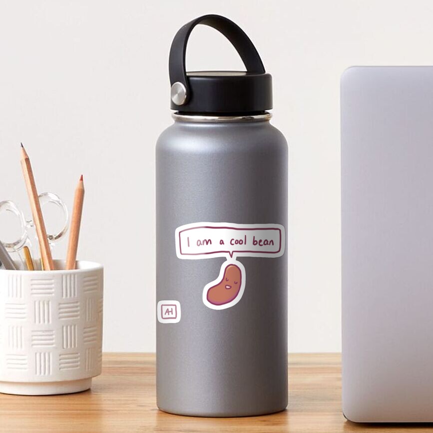 "Positive Bean" Sticker for Sale by whydocowsfall | Redbubble