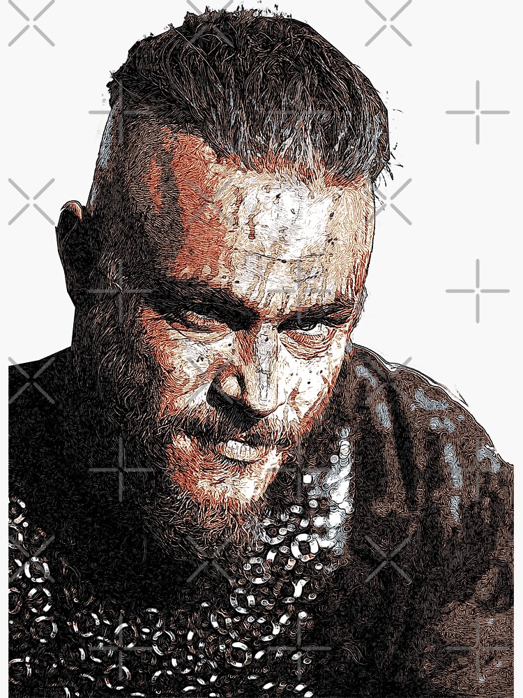 "Bloody Ragnar" Sticker by painterfrank | Redbubble