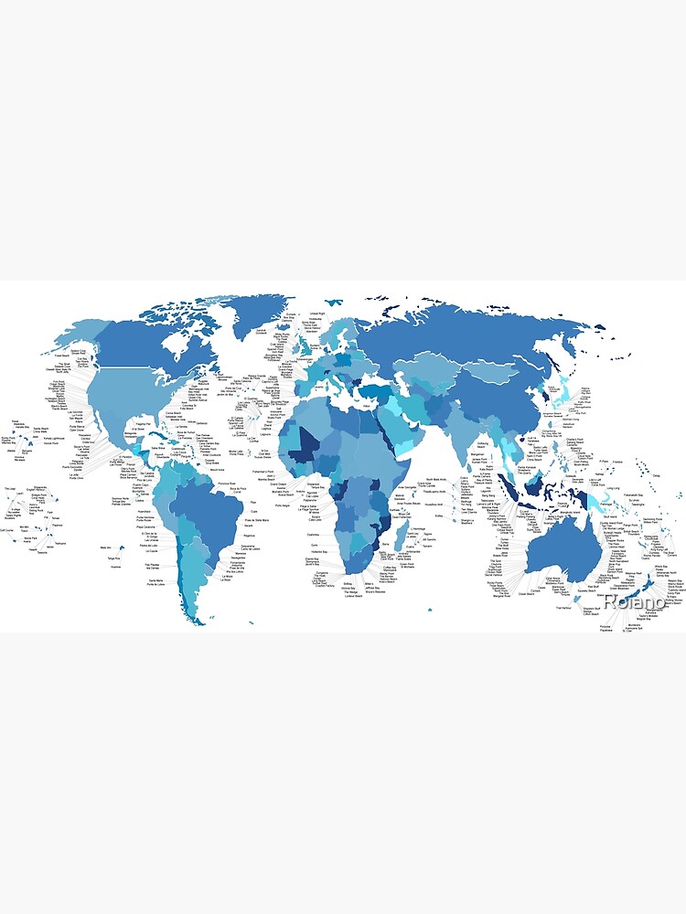 "Surf Map - Blue Ocean" Poster by Roiano | Redbubble