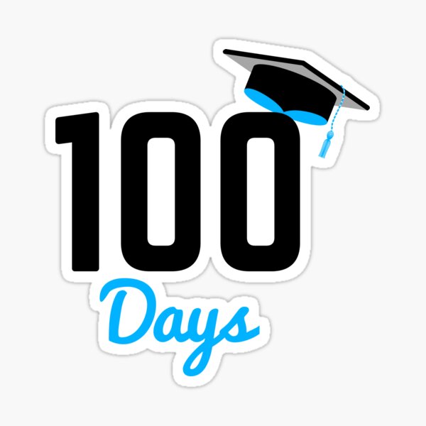 "100 Days Graduation Stickers Gift" Sticker for Sale by FOSLIGHT ...