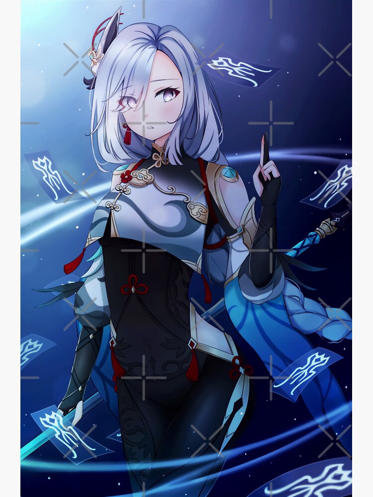 "Cute Shenhe Genshin Impact" Sticker for Sale by sasquachnime | Redbubble
