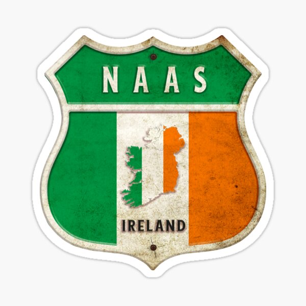 "Naas Ireland coat of arms flags design" Sticker for Sale by Rocky2018 ...