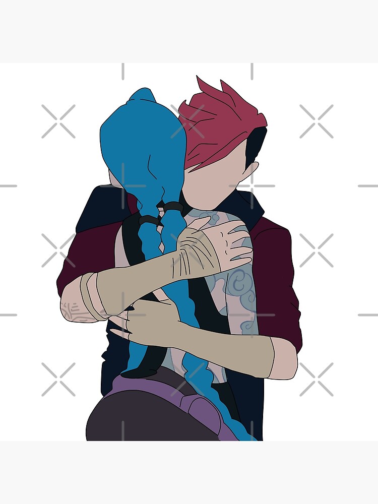 "Arcane Jinx Vi sister hug" Poster by hausmakes | Redbubble
