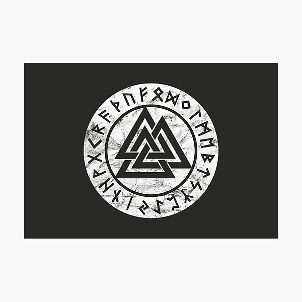 "Vintage Valknut Odin Symbol Vikings Runes Norse Mythology ...