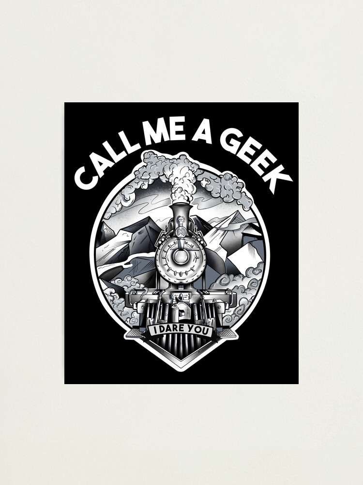 Lámina fotográfica «Coleccionista de trenes Goth Steam Train Geek ...