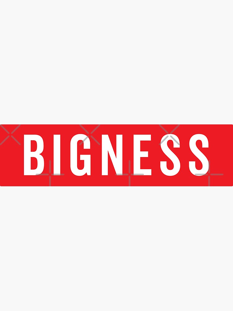"Bigness" Sticker by NicholasArts | Redbubble
