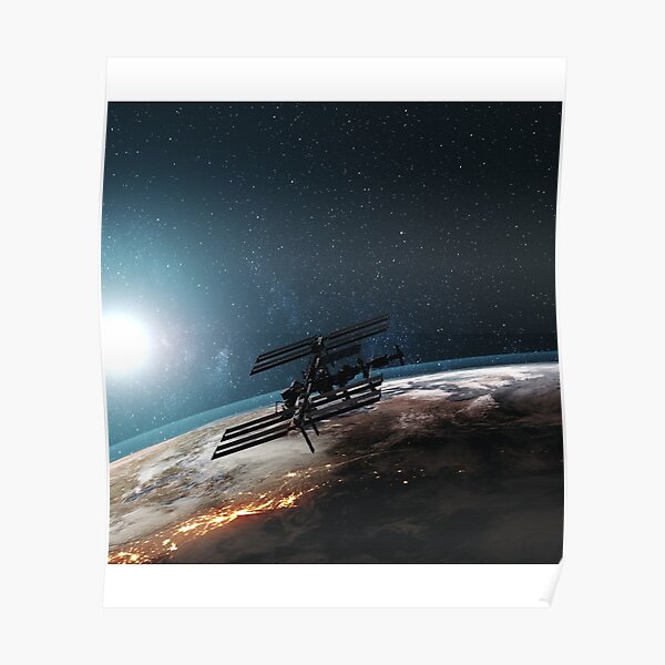 "Iss Rotate Earth Atmosphere Distant Exploration. Earth And Globe ...