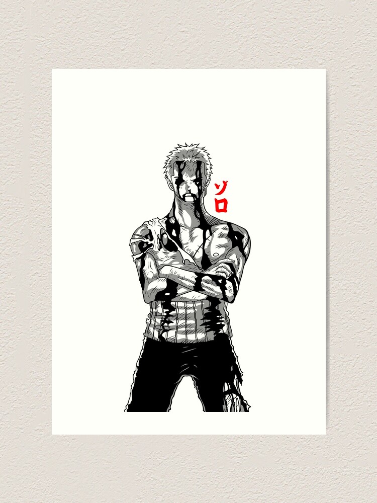 "Minimalist Anime Art Male Wounded Samurai Black and White Manga Epic ...