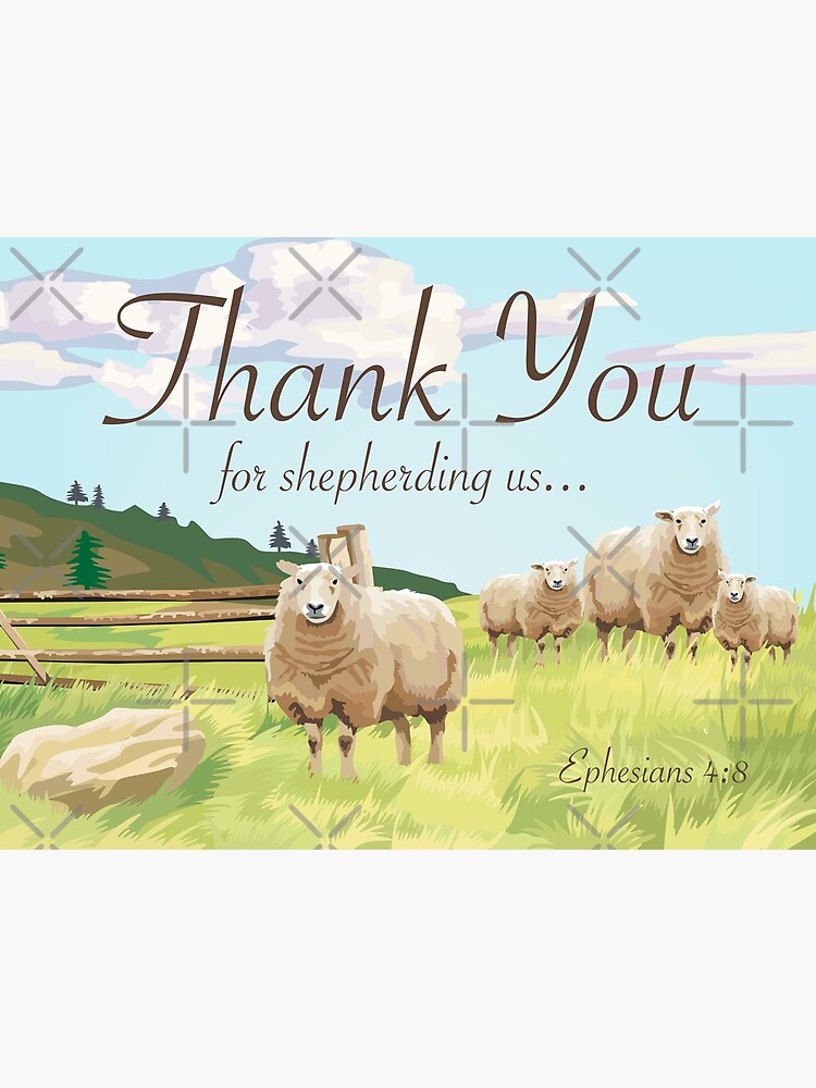 "Thank You for Shepherding Us" Greeting Card for Sale by Paper Bee Gift ...