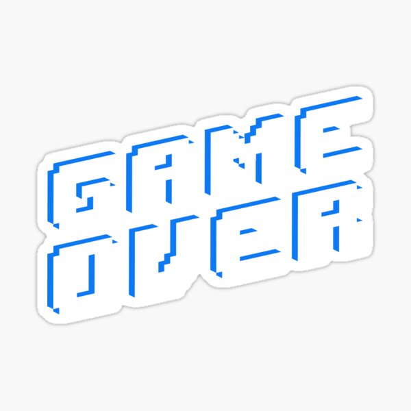 "Retro vintage video game Game Over" Sticker for Sale by Macphisto71 ...