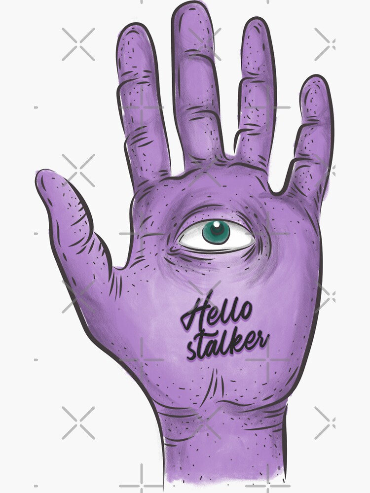 "Urban design hand Hello stalker" Sticker for Sale by twbb-design ...